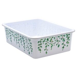 teacher created resources® eucalyptus large plastic storage bin