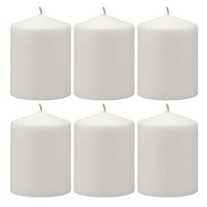 Stonebriar 35 Hour Long Burning Unscented Pillar Candles, 3x4, White