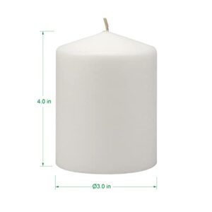 Stonebriar 35 Hour Long Burning Unscented Pillar Candles, 3x4, White