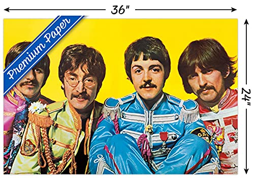 Trends International 24X36 The Beatles - Lonely Hearts Wall Poster, 24" x 36", Premium Unframed Version