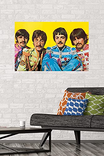 Trends International 24X36 The Beatles - Lonely Hearts Wall Poster, 24" x 36", Premium Unframed Version