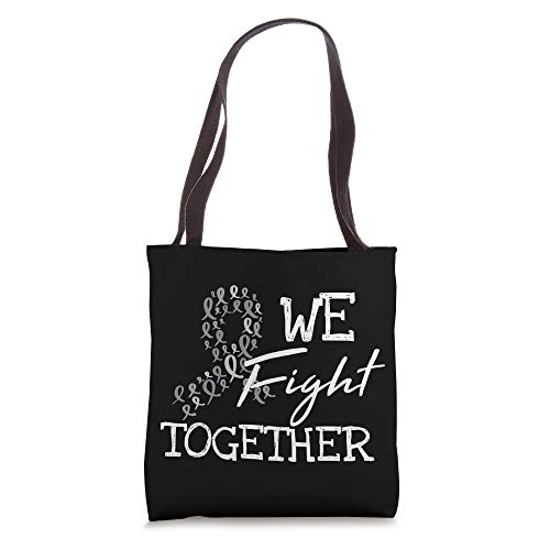 Gray Ribbon Family Quote Cool Brain Cancer Awareness Gifts Tote Bag