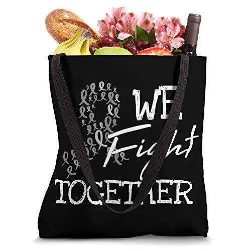 Gray Ribbon Family Quote Cool Brain Cancer Awareness Gifts Tote Bag