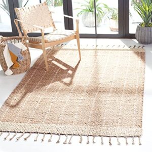 safavieh cape cod collection 8′ x 10′ ivory / natural cap846a handmade braided tassel jute area rug