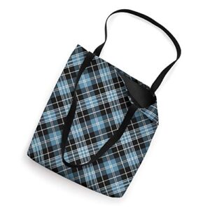 Clark Clan Ancient Tartan Diagonal Blue Scottish Plaid Tote Bag