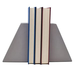 Vatalyst Modern Concrete Bookend Works Well with Big Books | Heavy Duty Set of 2 Decorative Triangular Book Ends for Home Office Decor (1 Pair)