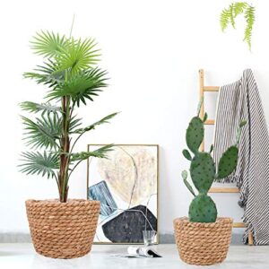 Seagrass Planter Basket Stylish Planter Baskets for Indoor and Outdoor Plants Perfect for Flower Pots Cover and Room Decoration, Set of 4