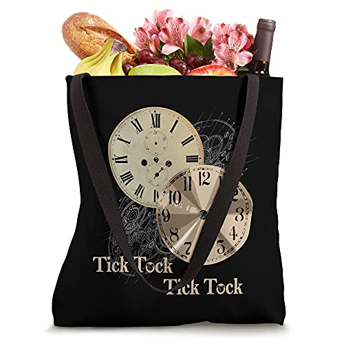 Grandfather Alarm Clock Time Tick Tock Clock T-Shirt Tote Bag