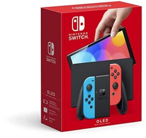 nintendo switch – oled model w/ neon red & neon blue joy-con