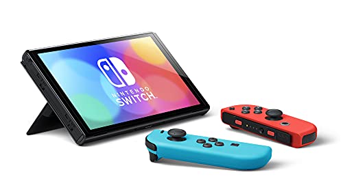 Nintendo Switch – OLED Model w/ Neon Red & Neon Blue Joy-Con