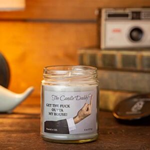 Get The Fuck Outta My House! - Leather Boot in The Ass Scented 6 Ounce Jar Candle- 40 Hour Burn Funny Gift House Warming Cooling Realtor BFF Best Friend Moving Party Present