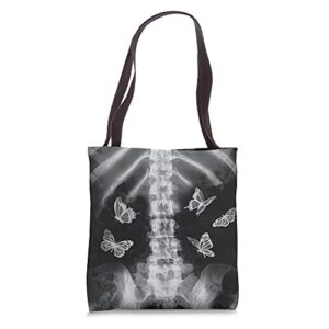 egirl skeleton xray butterfly harajuku y2k dark edgy grunge tote bag