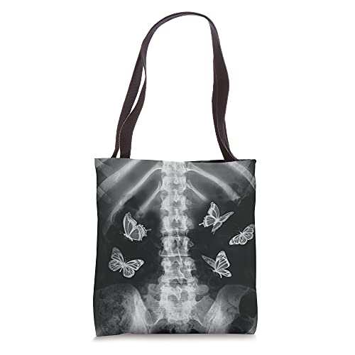 Egirl Skeleton Xray Butterfly Harajuku y2k Dark Edgy Grunge Tote Bag