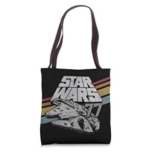 star wars 77 millennium falcon retro tote bag