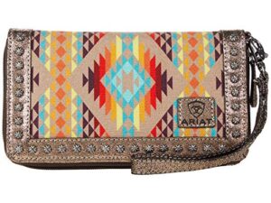 ariat southwestern cruiser clutch orange one size