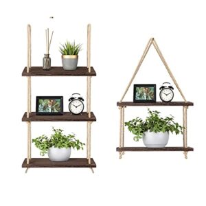 mkono wall hanging shelf, 3 tier and 2 tier