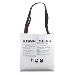 ncis gibbs rule tote bag