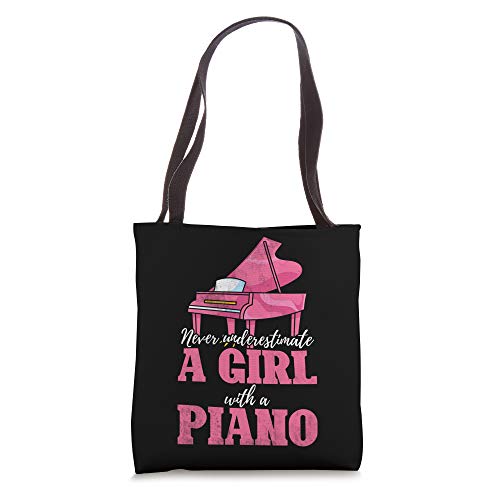 Pianist Girls Gift Classical Music Instrument Piano Tote Bag