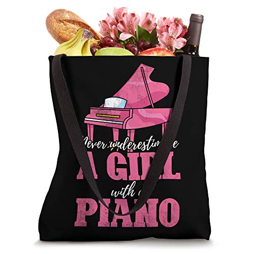 Pianist Girls Gift Classical Music Instrument Piano Tote Bag