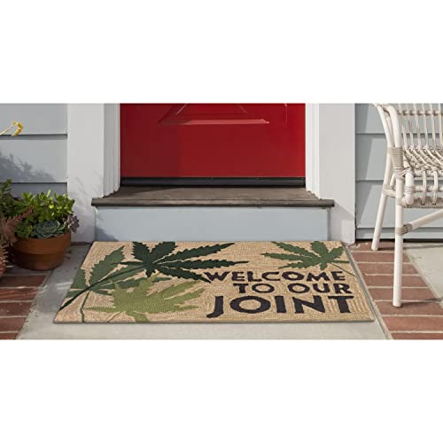 Liora Manne Frontporch Welcome to Our Joint Indoor/Outdoor Rug Natural 30"X48"