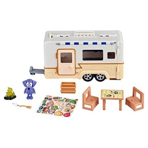 bluey caravan adventure playset, with 2.5″ jean luc figure