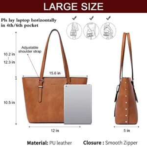 WESTBRONCO Purses For Women Vegan Leather Purses and Handbags Large Ladies Tote Shoulder Bag