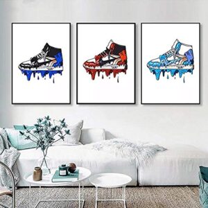 Home Decor Sneaker Michael Fashion 3 Piece AJ Shoes Air Painting Modular Pictures Prints Canvas Poster Nordic Style Wall Art for Living Room No Frame