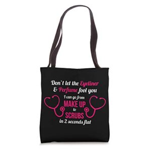 rn np lvn cna nurse life scrub funny nursing graduate gift tote bag