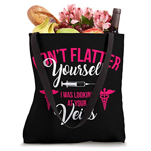 RN LVN CNA Dont Flatter Yourself Funny Nursing Graduate Gift Tote Bag