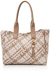 calvin klein alysha novelty tote, taupe multi