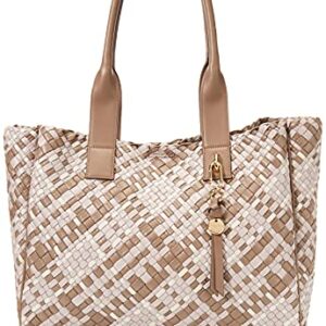 Calvin Klein Alysha Novelty Tote, Taupe Multi