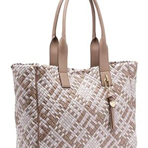 Calvin Klein Alysha Novelty Tote, Taupe Multi