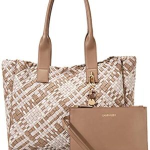 Calvin Klein Alysha Novelty Tote, Taupe Multi