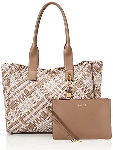 Calvin Klein Alysha Novelty Tote, Taupe Multi