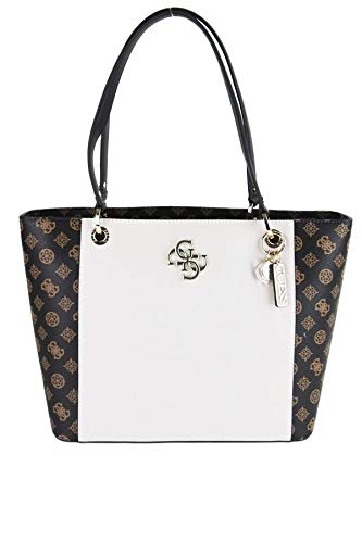 GUESS Noelle Elite Tote Brown Logo Multi, Bwl File