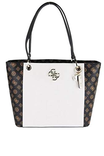 GUESS Noelle Elite Tote Brown Logo Multi, Bwl File