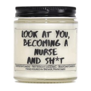 look at you, becoming a nurse and sh*t – blackberry vanilla scented soy candle 3.5 oz