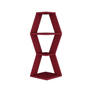 Ada Home Decor Caldwell Modern Burgundy Wall Shelf 33.86'' H x 11.81'' W x 11.81'' D / Wall Storage / Shelving Unit