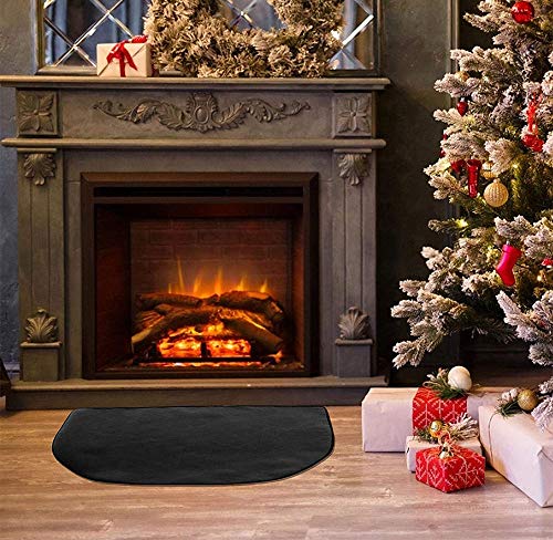 UCARE Fire Retardant Fiberglass Rug Durable Fireproof Protective Hearth Rug Indoor Fireplace Area Rugs Non Slip Mat for Chimney/Fire Pit/Brazier (L: 59.06x39.37in/ 150x100cm)