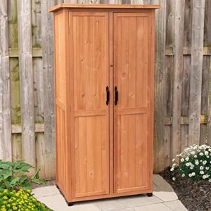 leisure season vss3005-w vertical storage-sheds, medium brown