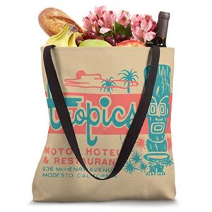 Tropics Motor Hotel / Hawaiian Style / Tiki Bar / 50s Style Tote Bag