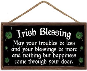 irish blessing happiness friendship gift plaque st patricks day lucky house sign (us-g016)