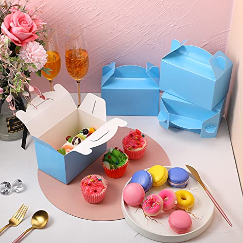 36 Pieces Party Favor Boxes Candy Cookies Treat Goodie Boxes Candy Boxes Treat Cardboard Gift Boxes, 5.9 x 3.5 Inch for Kids Birthday Party Baby Shower Wedding Party Supplies (Blue)