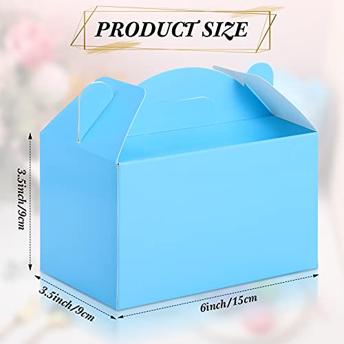 36 Pieces Party Favor Boxes Candy Cookies Treat Goodie Boxes Candy Boxes Treat Cardboard Gift Boxes, 5.9 x 3.5 Inch for Kids Birthday Party Baby Shower Wedding Party Supplies (Blue)