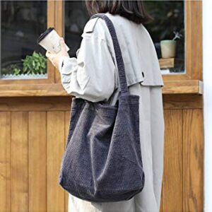 Ulisty Women Large Capacity Corduroy Tote Bag Casual Shoulder Bag Fashion Handbag Shopping Bag Daily Bag green