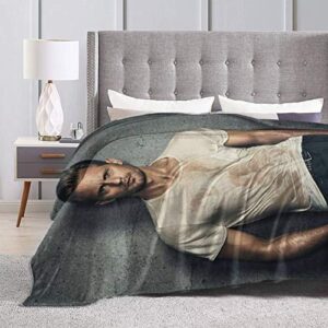 Alexander Skarsgard Nathan Lind Super Soft and Comfortable Flannel Throw Blankets Camping Blanket Beach Blankets for Decoration Bedroom Living Room Yoga