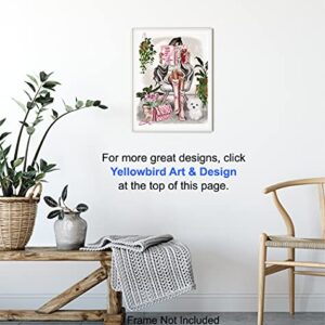 Glam Fashion Wall Decor - African American Wall Art - Black Woman - Designer Girls Bedroom Living Room Bathroom Teens Poster Picture - Afro Girl- Best Friend Housewarming Daughter Gifts for Women 8x10