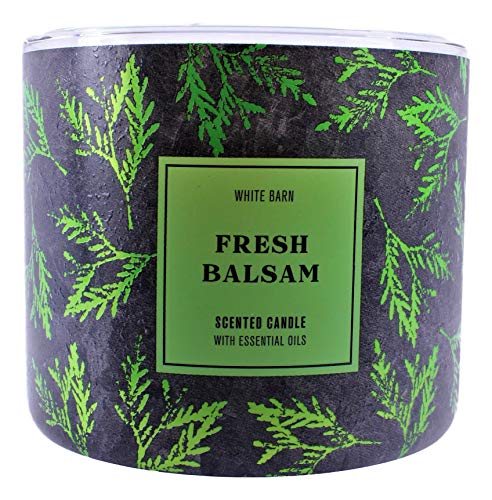 White Barn Bath & Body Works Fresh Balsam Scented Candle 3 Wick 14.5OZ