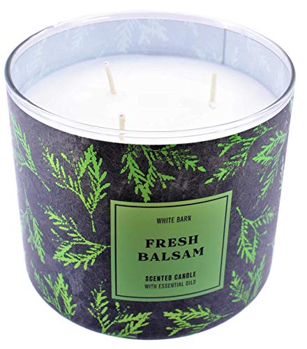 White Barn Bath & Body Works Fresh Balsam Scented Candle 3 Wick 14.5OZ