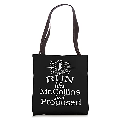 Funny Jane Austen Pride & Prejudice Mr. Darcy Mr. Collins Tote Bag